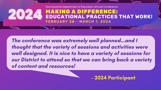 PaTTAN - Pennsylvania Department of Education Conference